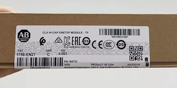 New Sealed Allen Bradley 1756-EN2T SER C ControlLogix EtherNet/IP ...
