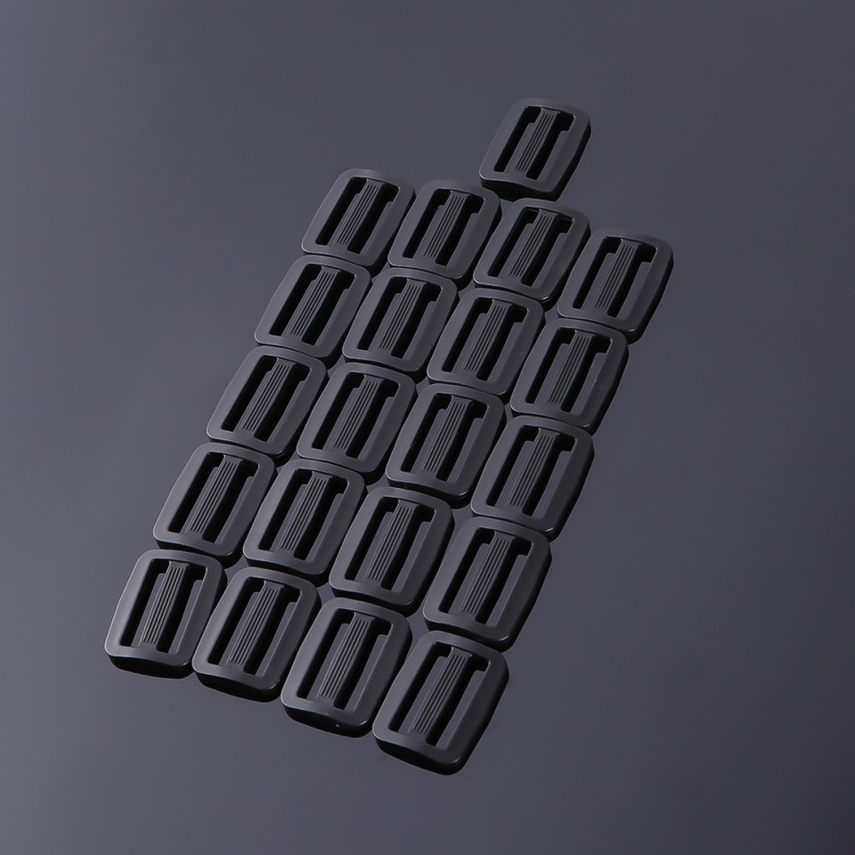 20 Pcs Black Plastic Spring Cord Lock Tent Wind Rope Buckles Locks ...