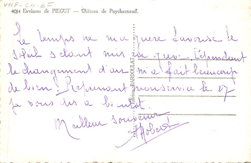 24-PIEGUT-CHATEAU DE PUYCHARNAUD-N 6007-F/0311 | eBay