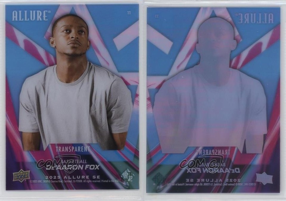 2025 Upper Deck Allure SE Transparent De'Aaron Fox #11 0u27 | eBay