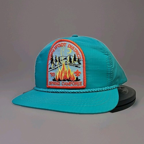 Vintage Turkeyfoot District Camporee Nylon Rope Snapback Hat – Teal ...