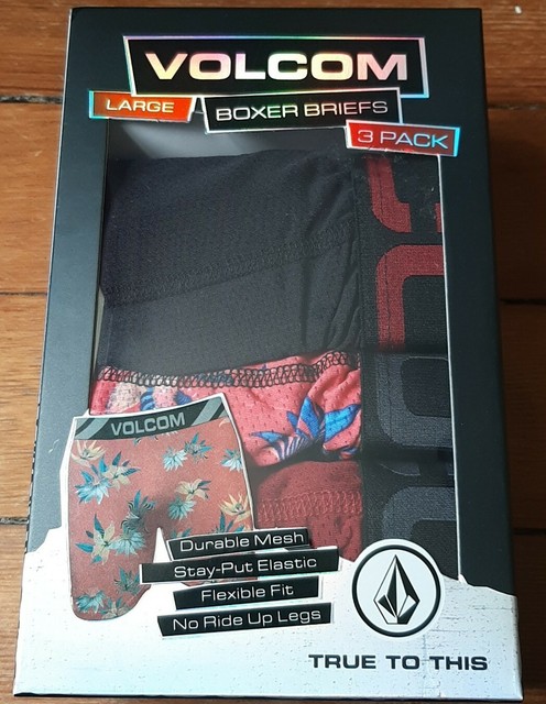 Volcom Mens Performance Boxer Briefs 3 Pack L. for sale online | eBay