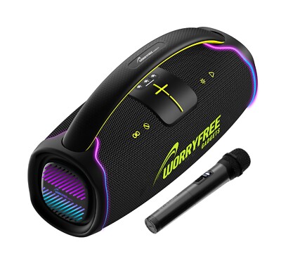 300W Portable Bluetooth Speaker with Handle, one Microphone- Black | eBay