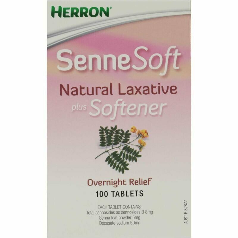Herron Senne Soft 100 Tablets Natural Laxative Plus Softener for sale ...