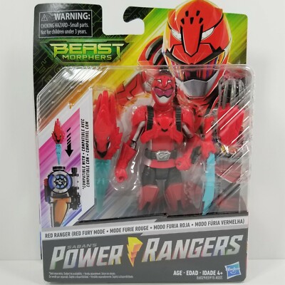 Power Rangers Beast Morphers Red Ranger Fury Mode Action Figure | eBay