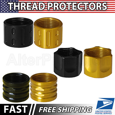 Aluminum Thread Protector 1/2x28 Glock - Gold - Black | eBay