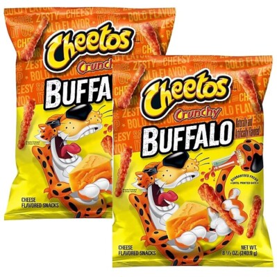 Cheetos Crunchy Cheese Buffalo Flavored Snack Chips 8.5oz 2 Bag | eBay