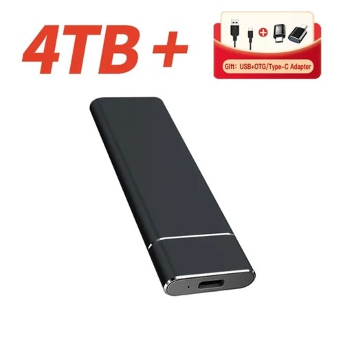 4TB Portable Type-C SSD External Drive Reliable Storage Hard Drive High ...
