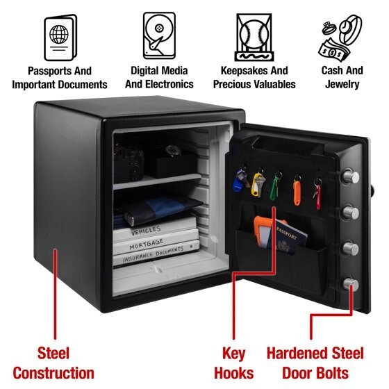 SentrySafe SFW123ES Fire-Resistant Safe and Waterproof Safe with ...