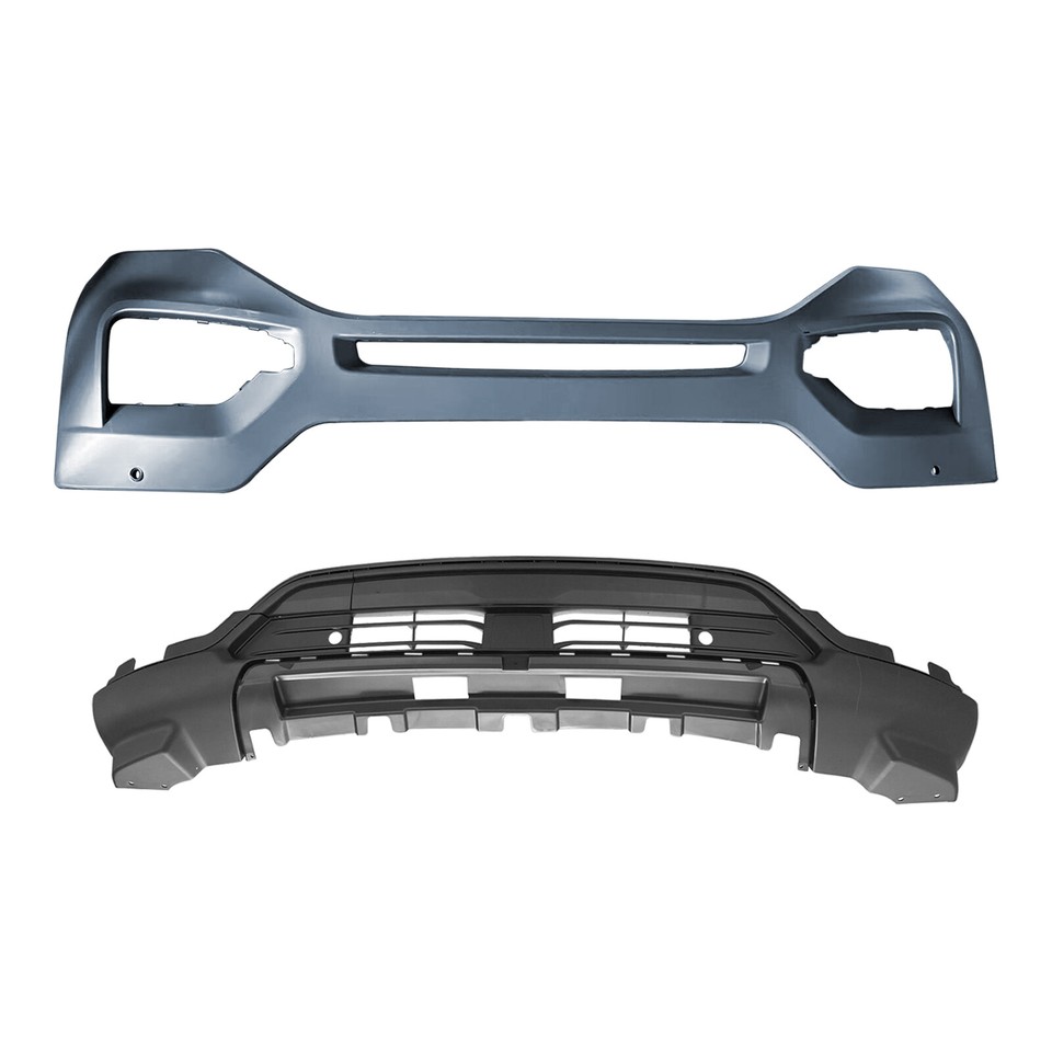 Front Bumper & Lower Valance With Sensor Hole Fits 2020 2021 2022 Ford ...