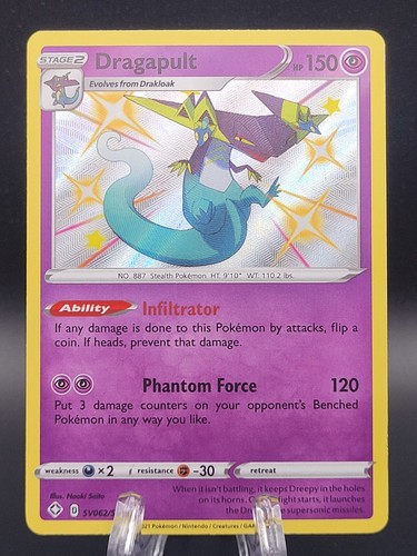 Pokémon TCG Dragapult Shining Fates SV062/SV122 Holo Shiny Holo Rare | eBay
