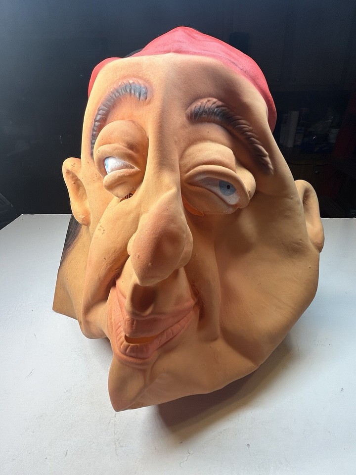 VTG Topstone Ugly Fat Man Bug Eyes Bulging Scary Red Hat Halloween ...