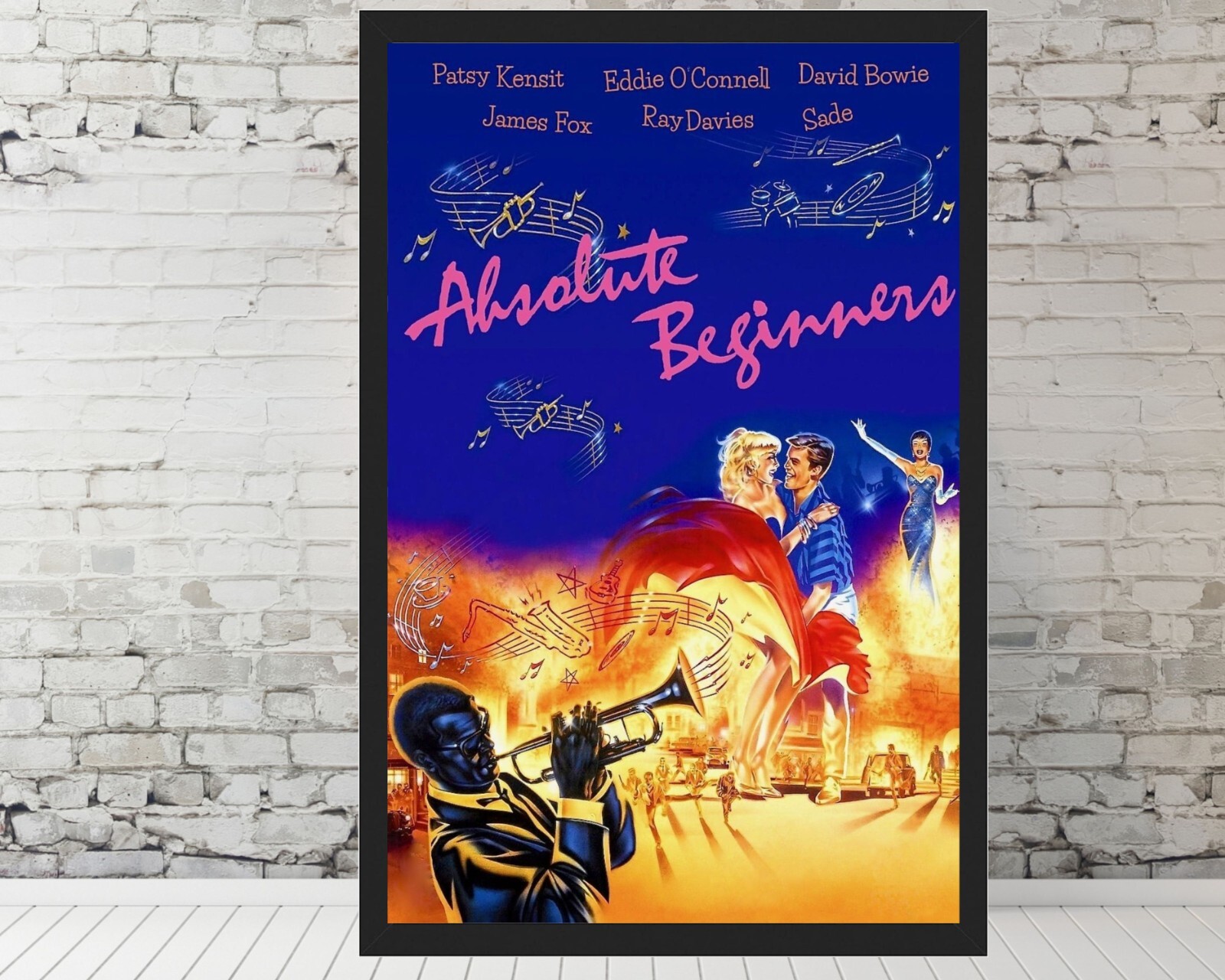 Absolute Beginners movie poster, Dawid Bowie poster - 11x17" FRAMED ...