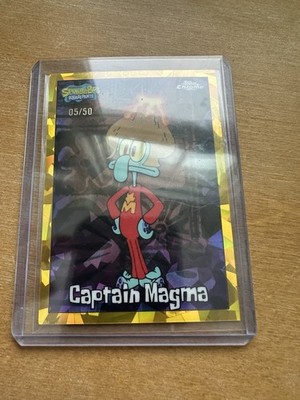 Captain Magma GOLD REFRACTOR #ed 05/50! 2025 Topps Chrome SpongeBob ...