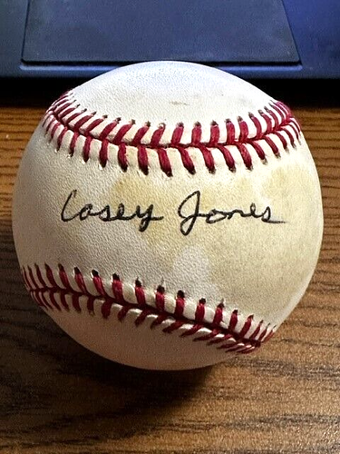 CASEY JONES 2 SIGNED AUTOGRAPHED ONL BASEBALL! Negro Leagues! Memphis ...