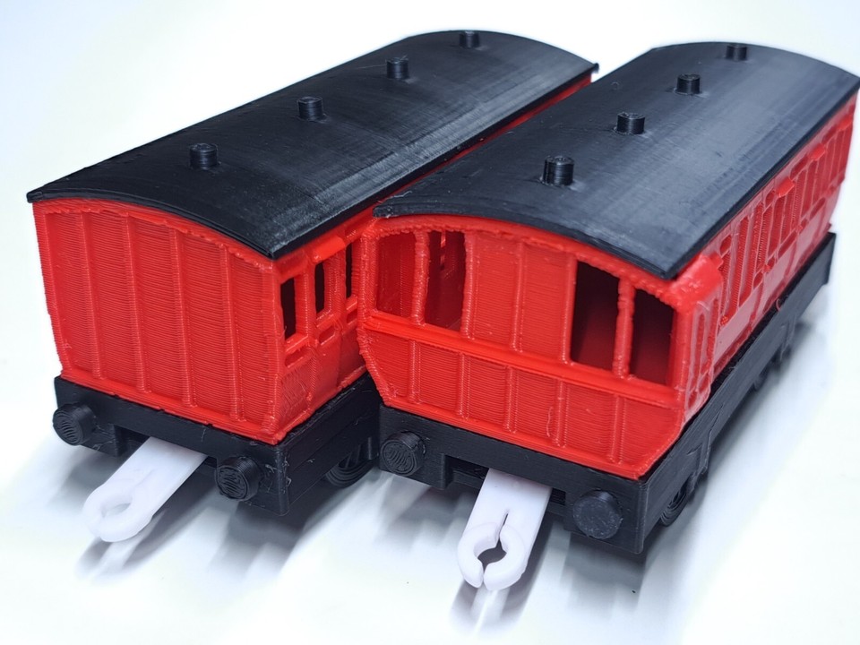 For Thomas Trackmaster 3D Printed Red Branchline Coach set, coaches ...