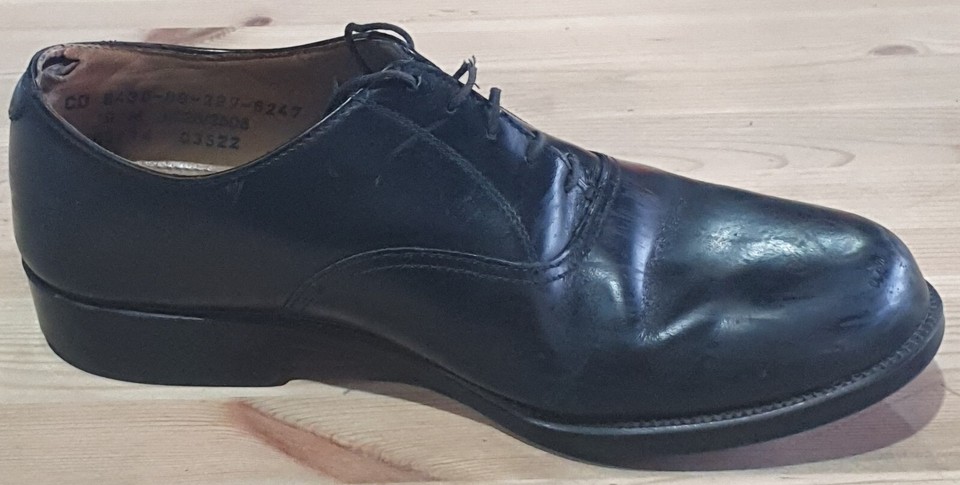RAF Parade Shoes Black Leather Shoes Cadet Shoes MENS All sizes! | eBay UK