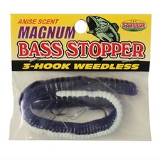 6 PK K & E Magnum Bass Stopper 2 Hook Weedless 2wbsm102-1s Purple/white ...
