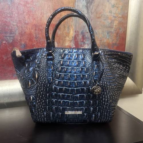 Brahmin Mini Camila Lazuli Melbourne Genuine Leather Handbag NWT Blue ...