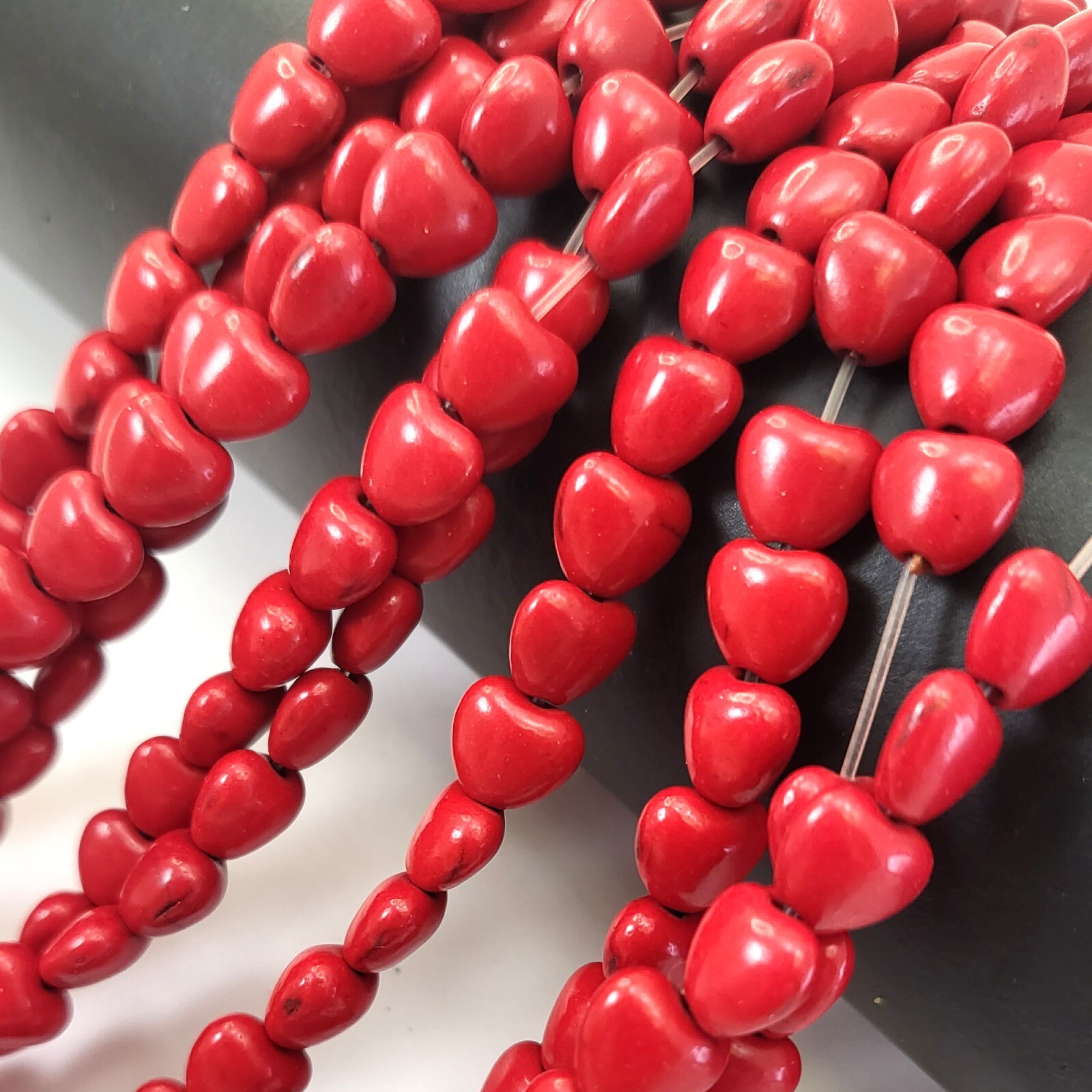 Love Red Heart Bead Love Charm Stone Howlite Turquoise 6mm 8mm 12mm ...