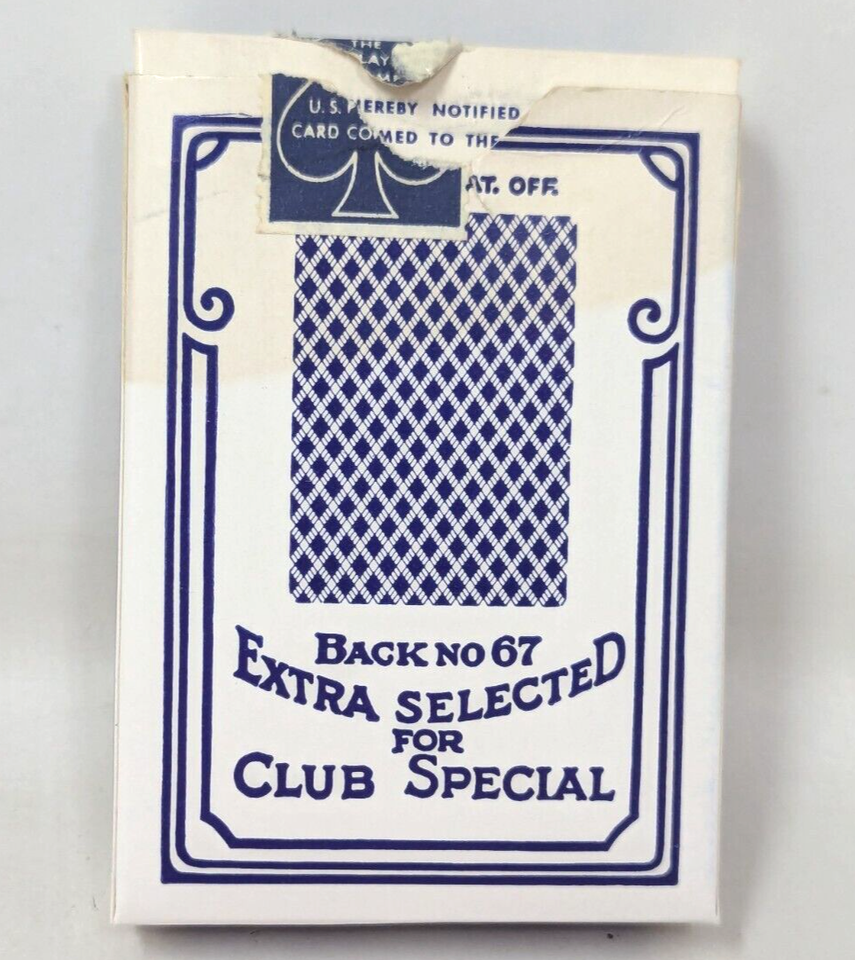 Vintage Bee Consolidated Dougherty #92 Club Special Blue Playing Card ...
