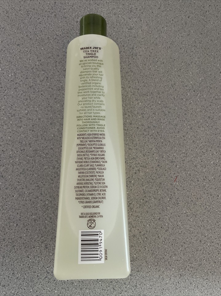 TRADER JOE'S Tea Tree Tingle Shampoo Peppermint, Tea Tree, Eucalyptus ...