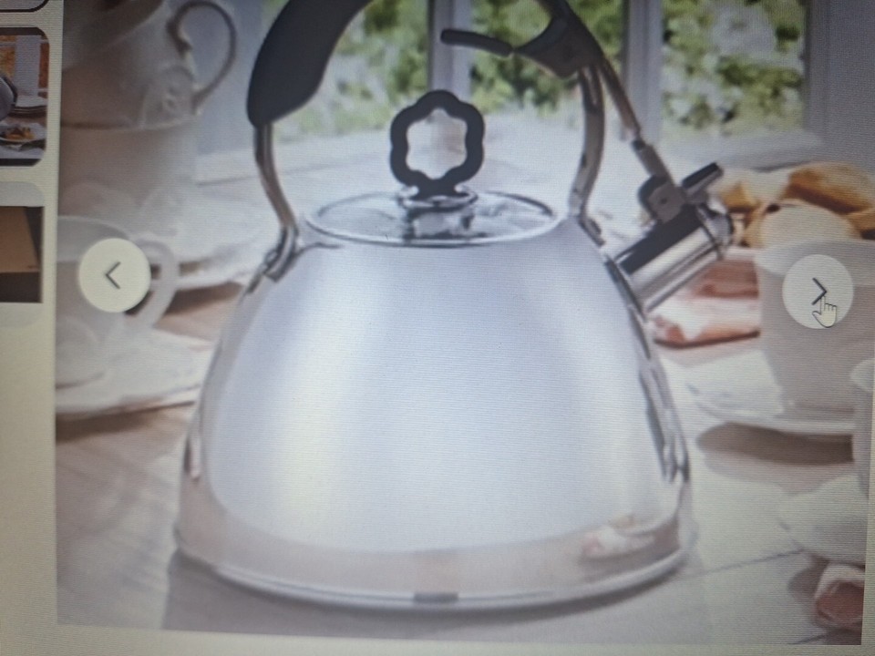 Princess House Heritage Stainless Steel Whistling Kettle 2.5 Qt (6892 ...