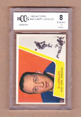 Al Langlois 1963-64 Topps graded 8 card #49-NY Rangers BCCG | eBay