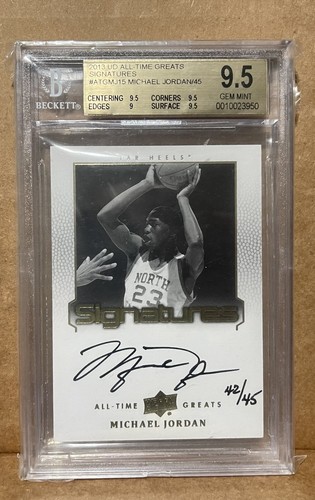 2013 UD All Time Greats Auto #ATGMJ15 MICHAEL JORDAN /45 BGS 9.5 | eBay