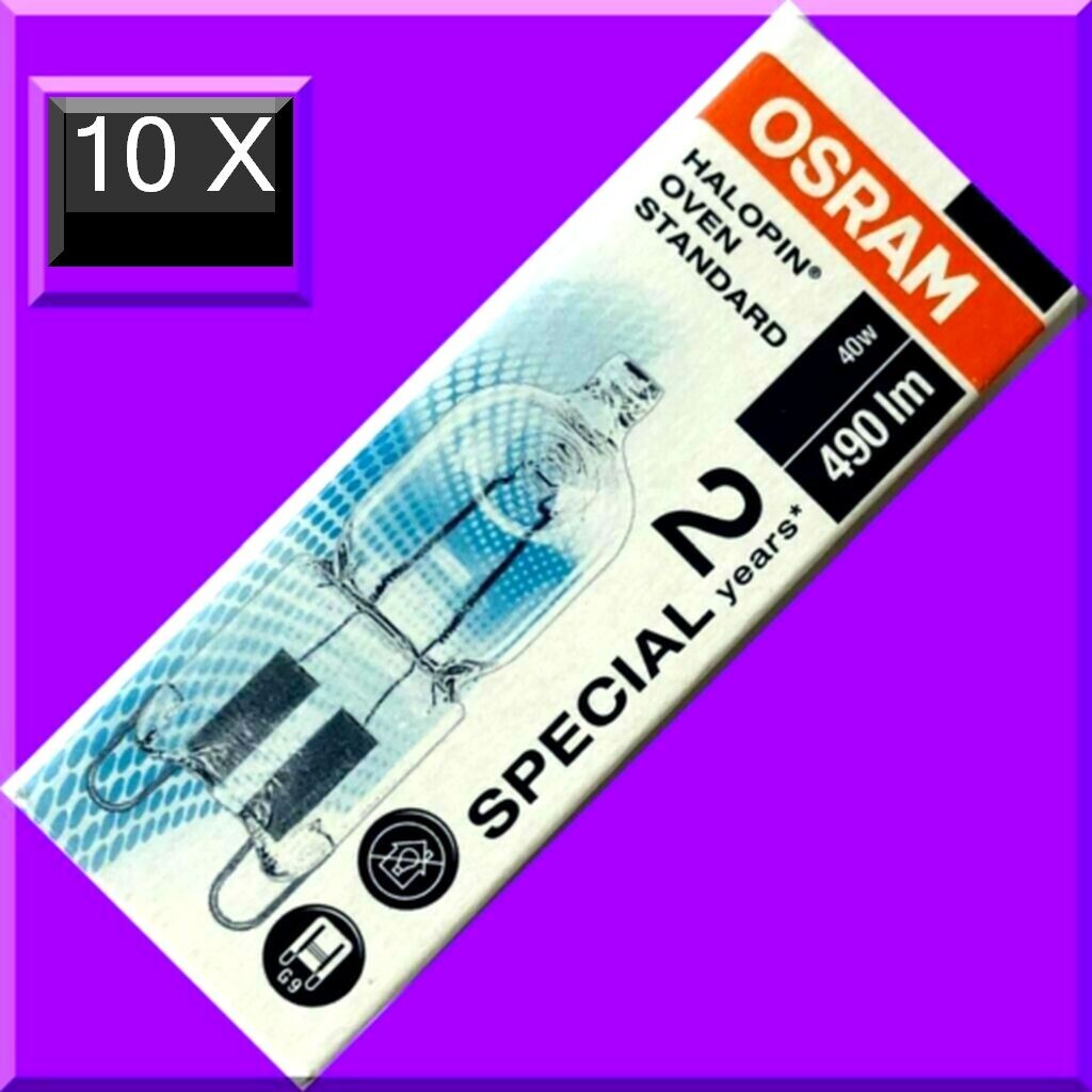 OSRAM G9 66740 HALOPIN OVEN 40W Klar 230V 490 lm Made in Germany | eBay
