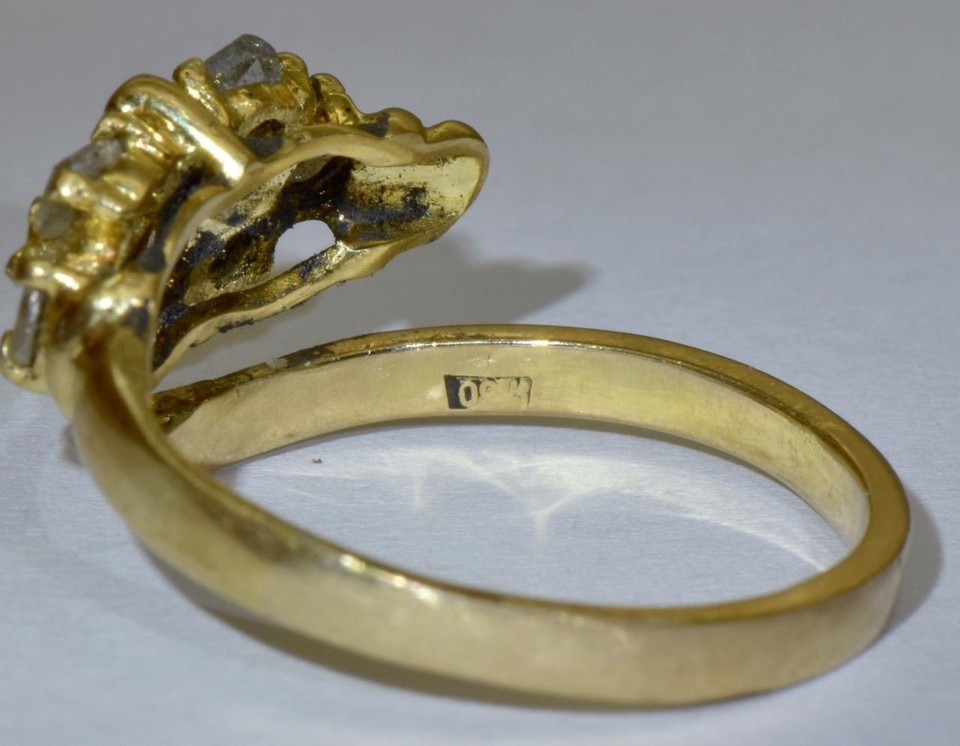 Antique Victorian Love Ladies Ring Snake Head 18k Gold Diamond and ...