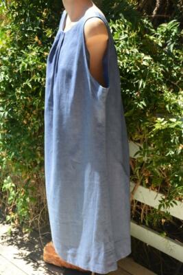 Quality SARA LABEL Size 20. Navy Blue 100% LINEN DRESS NEW rrp $119.99 ...