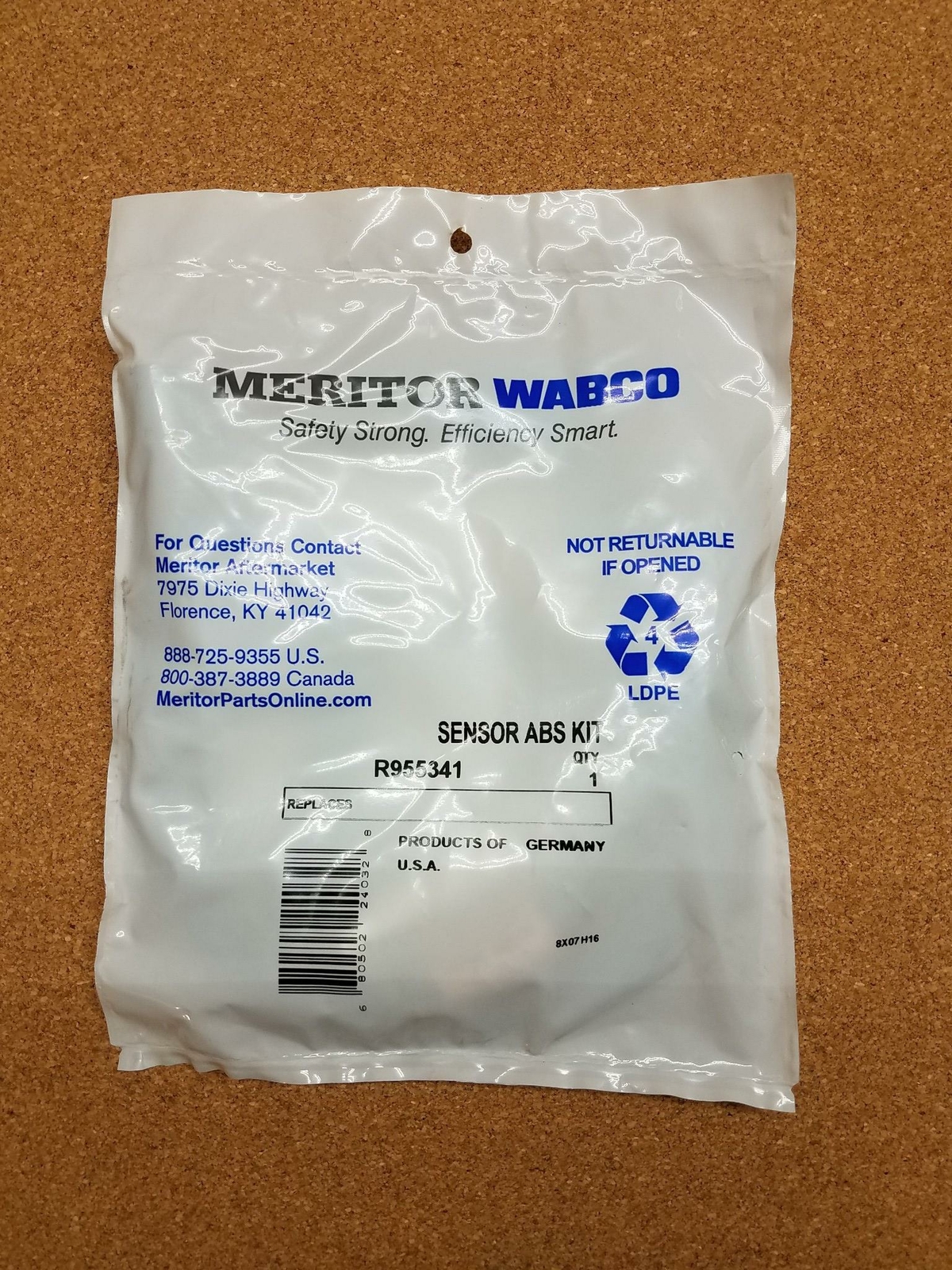 NEW MERITOR WABCO ABS SENSOR SERVICE KIT PART NO. R955341 | eBay