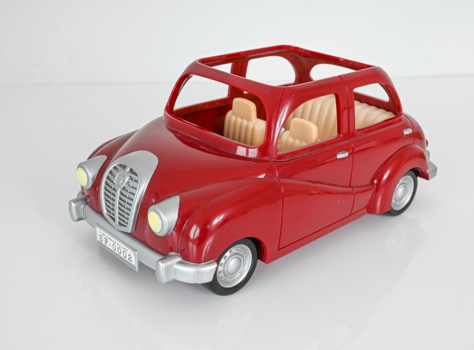 Sylvanian Red Family Saloon Car - baby seat table VGC classic retro | eBay