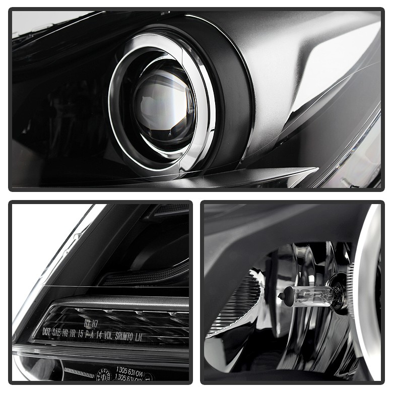 European 2012-2014 Mercedes Benz W204 C250 C300 C350 Halogen LED DRL ...