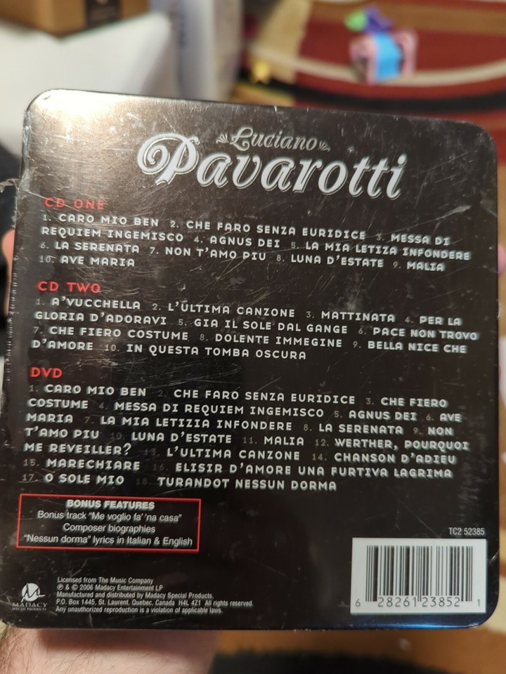Luciano Pavarotti the Greatest Tenor of All Time 2006 tin set 2 CDs ...