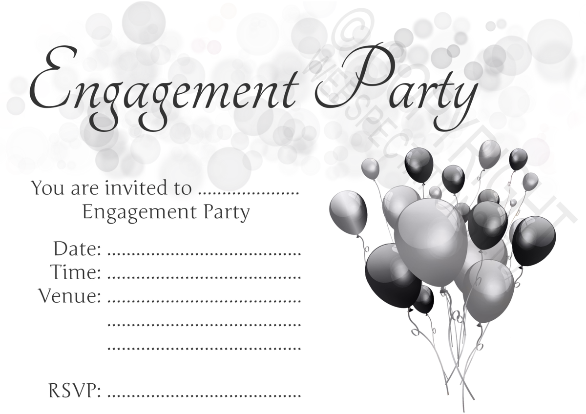 Engagement Invitation Message In Ballon 100+ Birthday Party Invitation