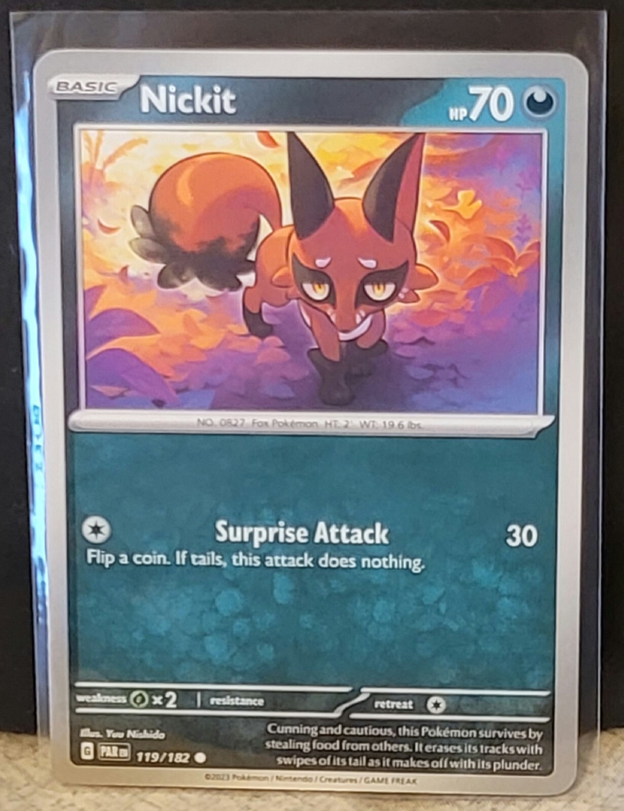 Pokemon TCG Card Nickit 119/182 S&V Paradox Rift Common NM | eBay
