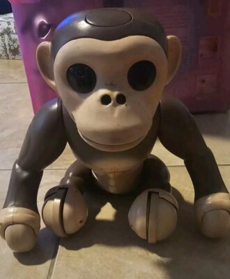 ZOOMER CHIMP Interactive Robotic Monkey Charges And Works As Is -see ...