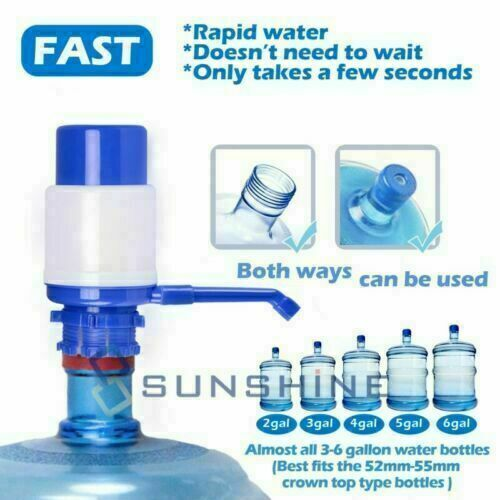 Manual Water Pump for 5 Gal Jug Portable Hand-Powered water dispenser ...