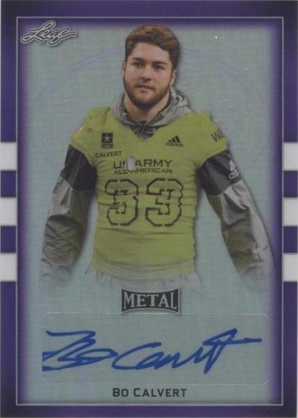 2018 Leaf Metal U.S. Army All-American Bowl - Purple #BA-BC1 Bo Calvert ...