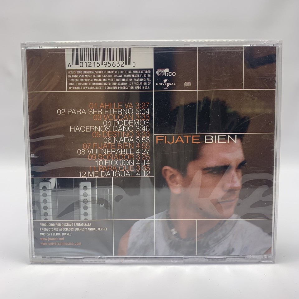 Juanes CD Fijate Bien Debut Album 2000 Surco Records New Sealed | eBay