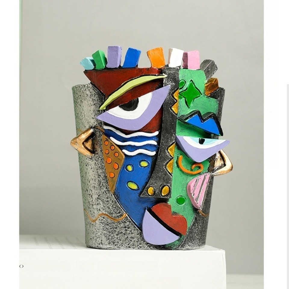 Colorful Flower Pot Indoor Garden Decor Balcony Garden Resin ...