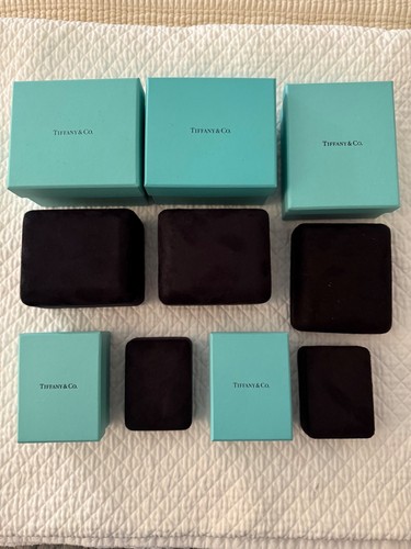 TIFFANY & CO PRESENTATION GIFT JEWELRY BOXES 5 NECKLACES BRACELETS FREE ...