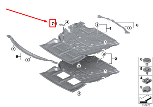 BMW 2 F22 ENGINE COMPARTMENT PROTECTION BRACKET 7241820 51757241820 | eBay