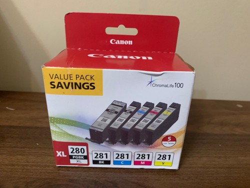 Genuine Canon 280 281 PGBK Black & Color Ink Cartridge Combo Full Set ...