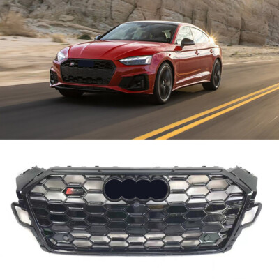 1PCS Black Honeycomb Front bumper Grille For Audi A5 S5 2020-2023 S5 ...