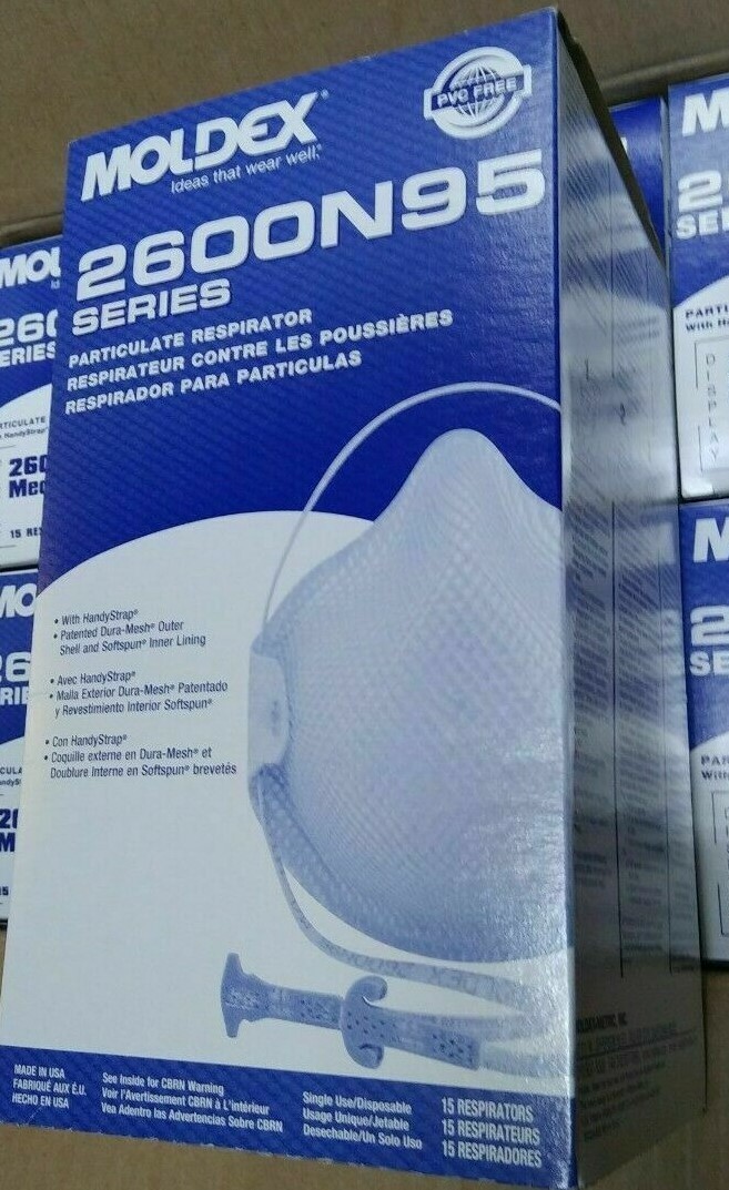 Moldex 2600 Box / 15 Black Special Ops None Valve Exp. 10/2029 USA for ...