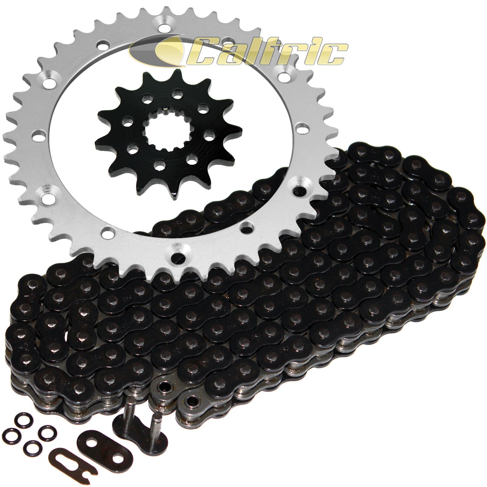 Black O-Ring Drive Chain & Sprockets Kit for Yamaha Raptor 660 YFM660R ...