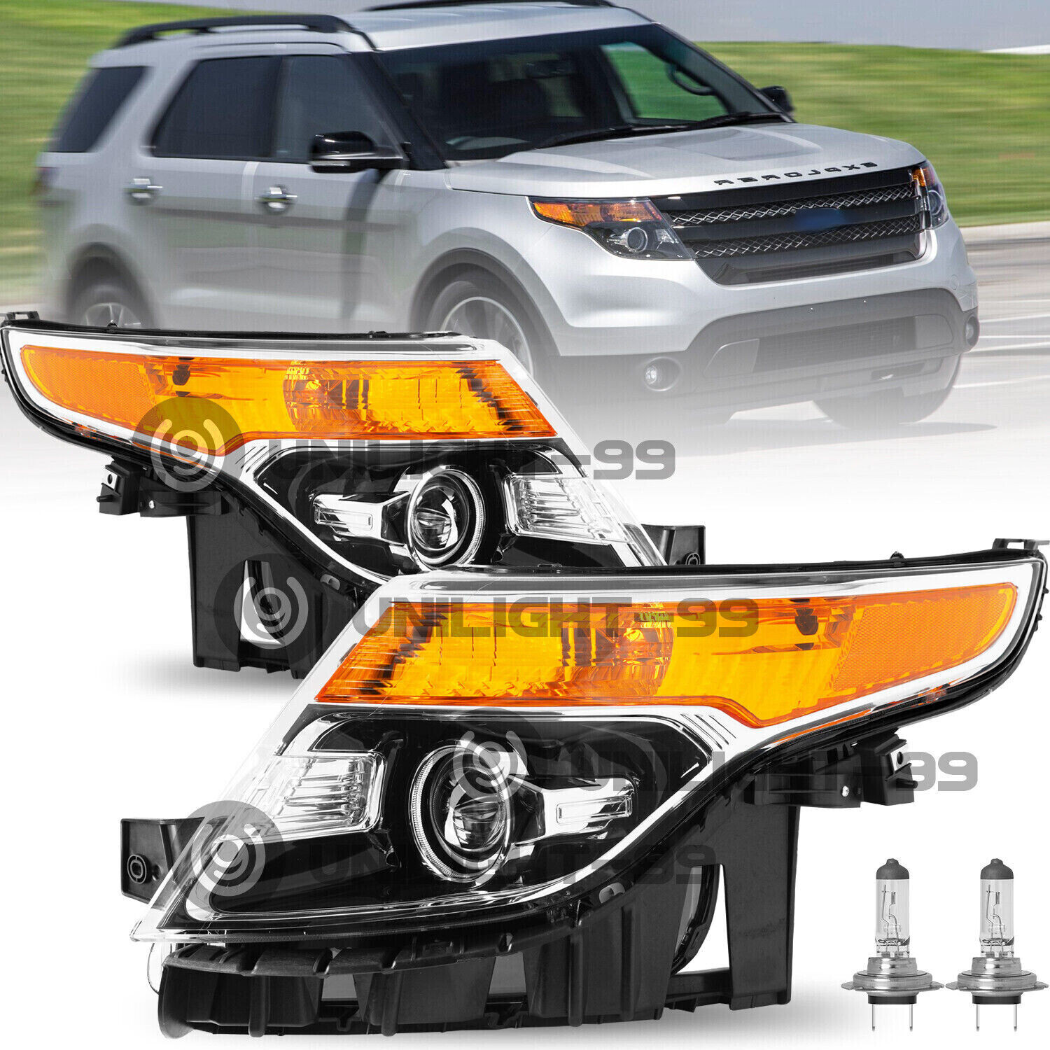 For 2011 2012 2013 2014 2015 Ford Explorer Factory Style Halogen ...